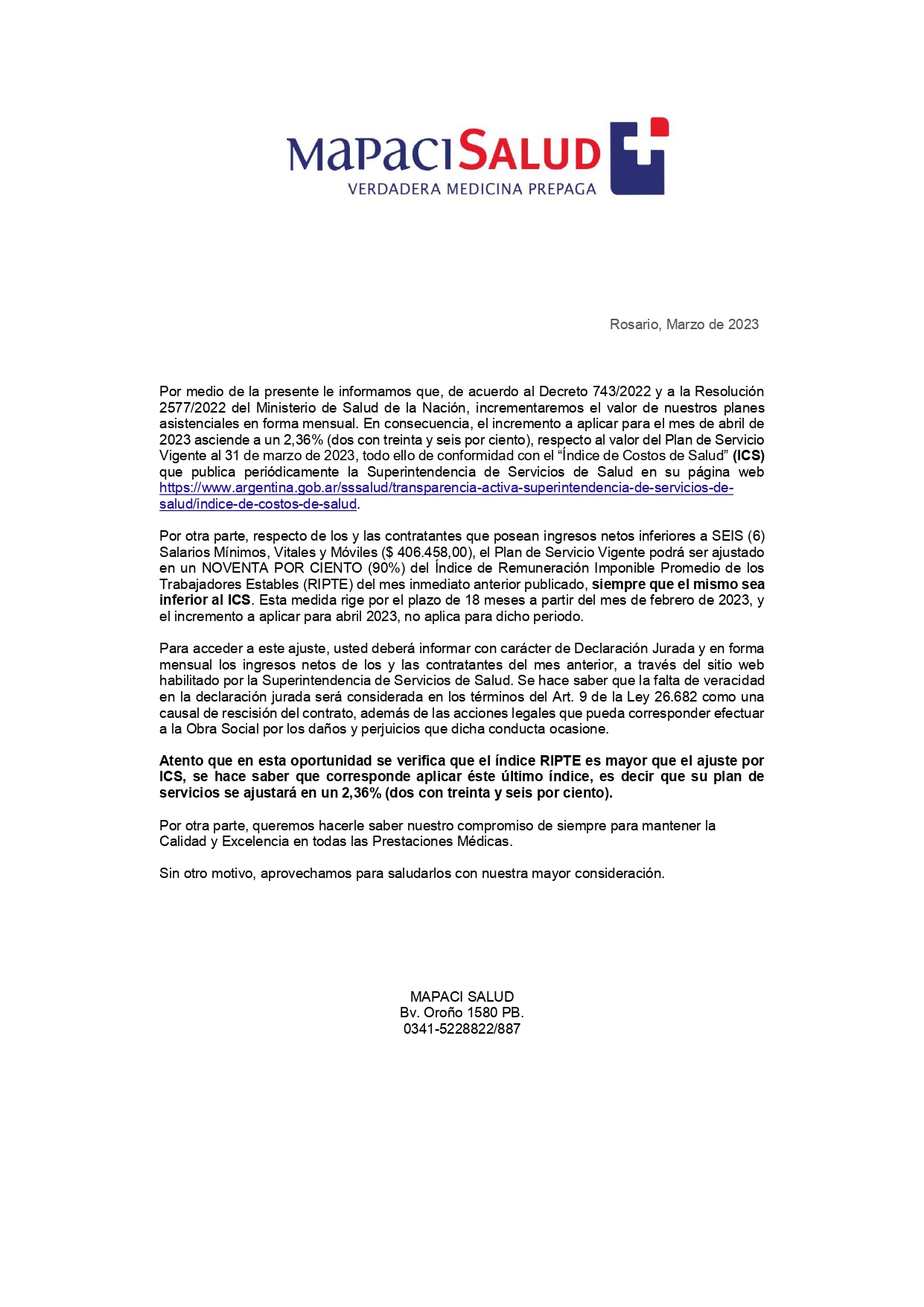 Nota Mapaci Salud - Recorrido - Mapaci